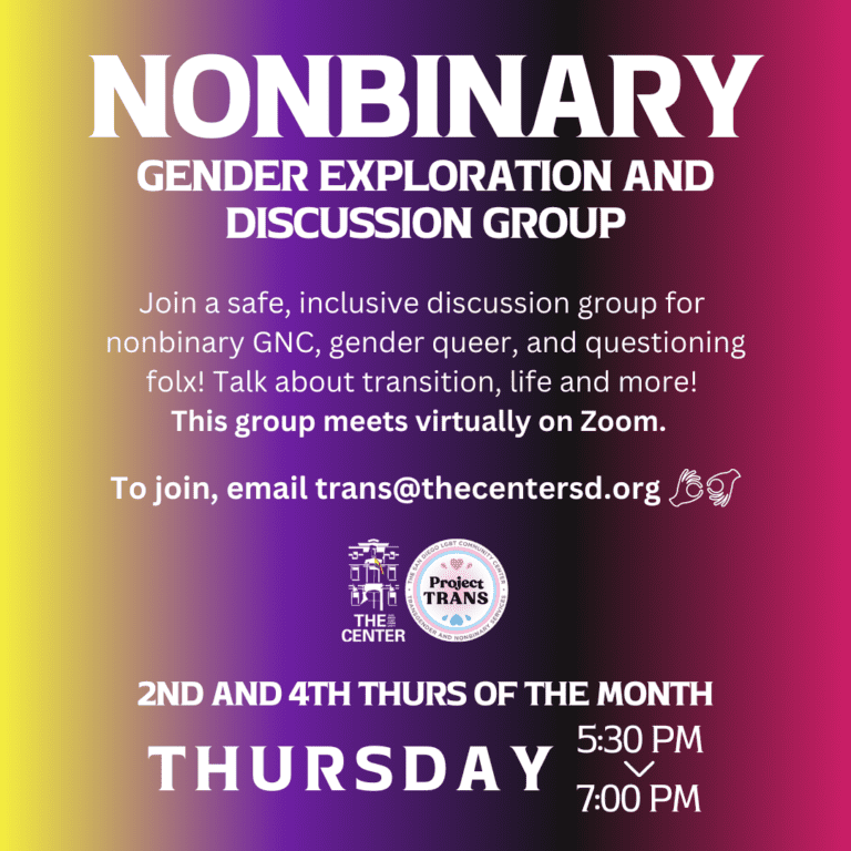 Transgender & Nonbinary Services | The San Diego LGBT Community Center
