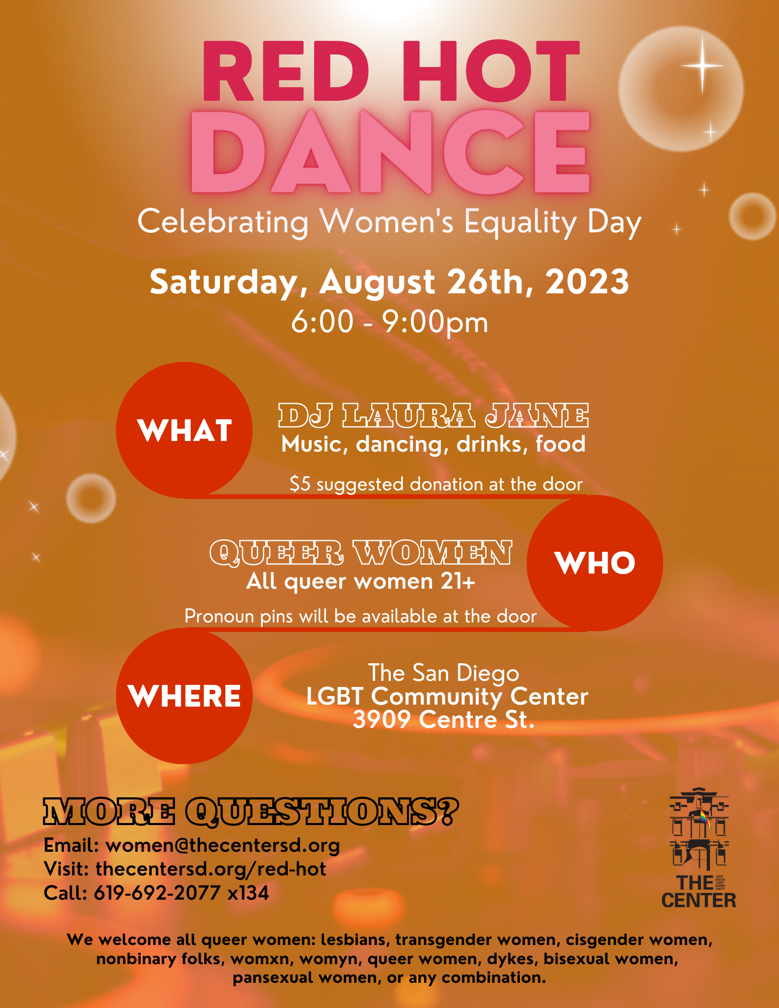 Red Hot Dance | The San Diego LGBT Community Center