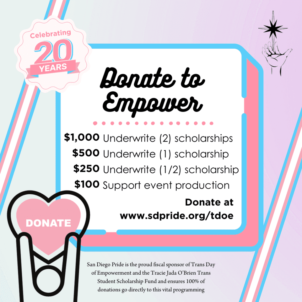 Trans Day of Empowerment (TDOE) 2024 – The San Diego LGBT Community Center