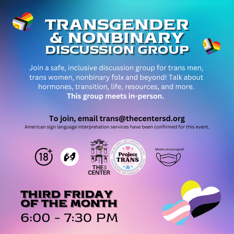 Transgender & Nonbinary Services – The San Diego LGBT Community Center